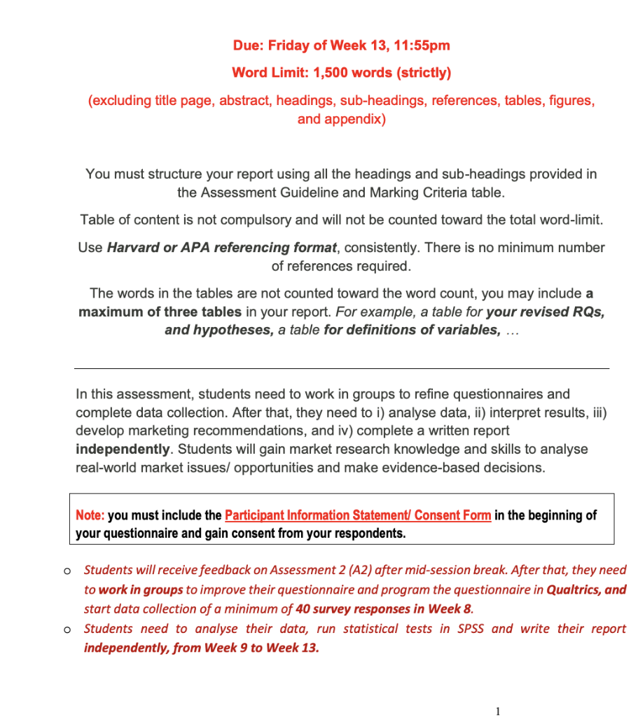 Due: Friday of Week 13, 11:55pm Word Limit: 1,500 | Chegg.com