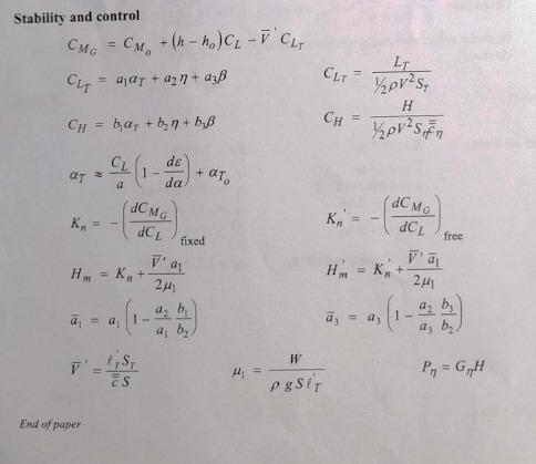 Solved b) Determine the tail setting angle (measured | Chegg.com