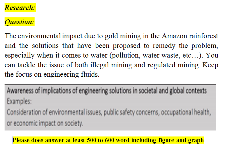 Solved Research: Question: The environmental impact due to | Chegg.com