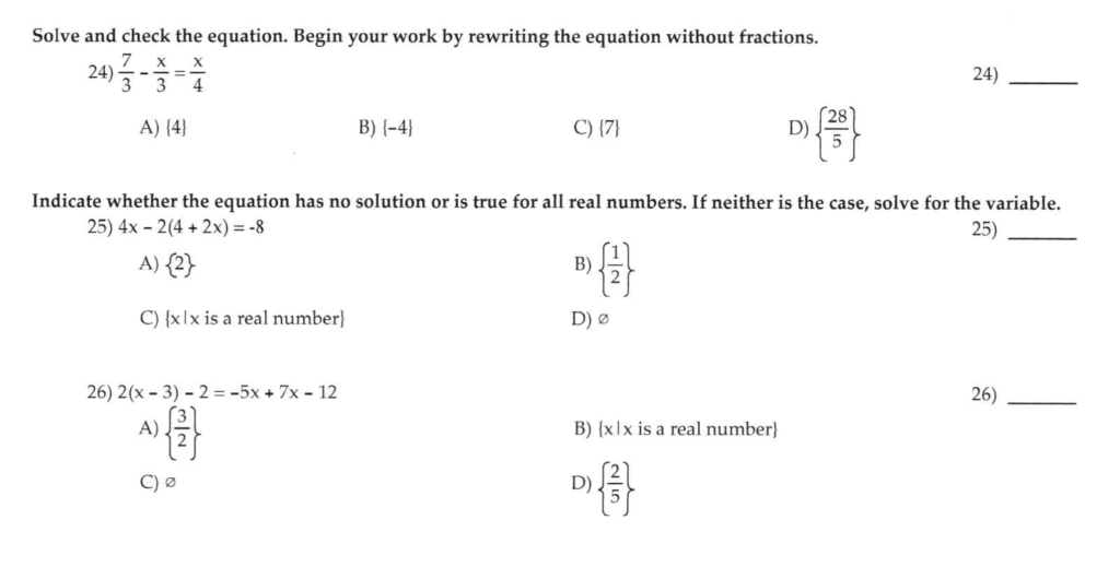 Solved Solve and check the equation. Begin your work by | Chegg.com