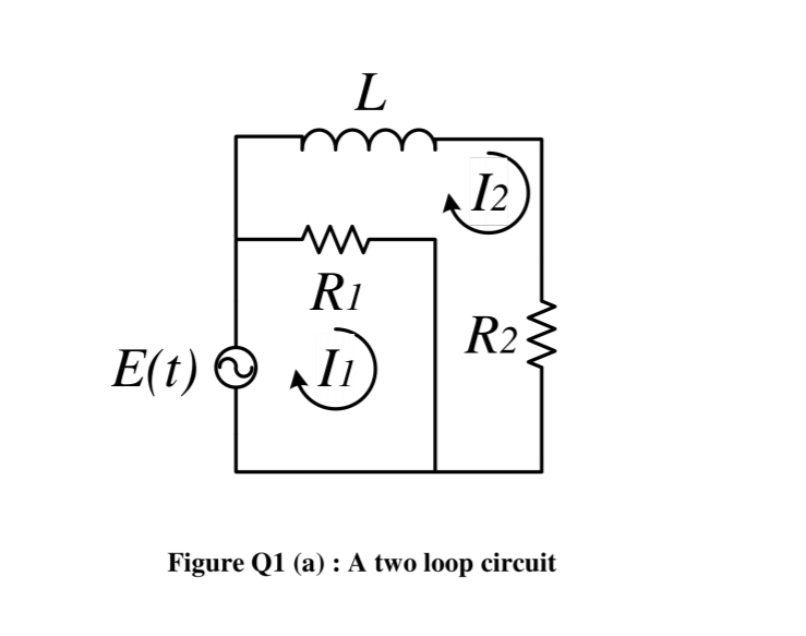 Solved Q1 (a) Given a two-loop circuit shown in Figure Q1(a) | Chegg.com