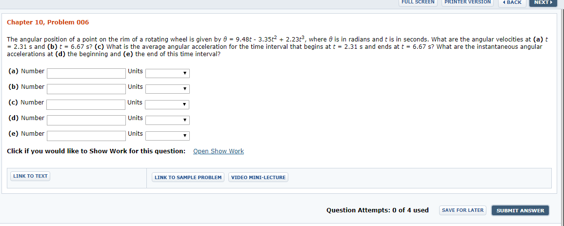 Solved FULL SCREEN PRINTER VERSION BACK NEXT Chapter 10, | Chegg.com