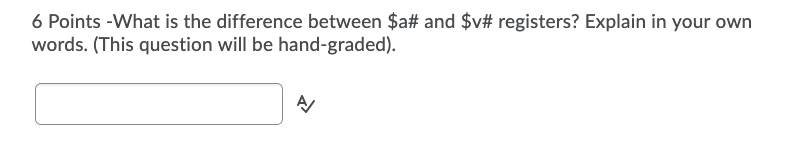 Solved 6 Points -What is the difference between $a# and $v# | Chegg.com