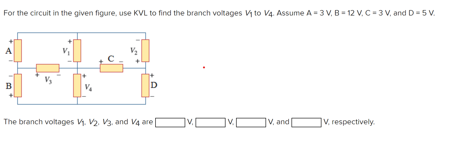 Solved For the circuit in the given figure, use KVL to find | Chegg.com
