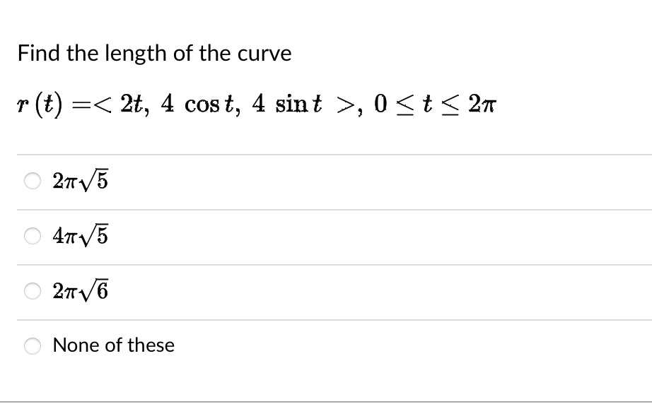 Solved Find the length of the curve | Chegg.com