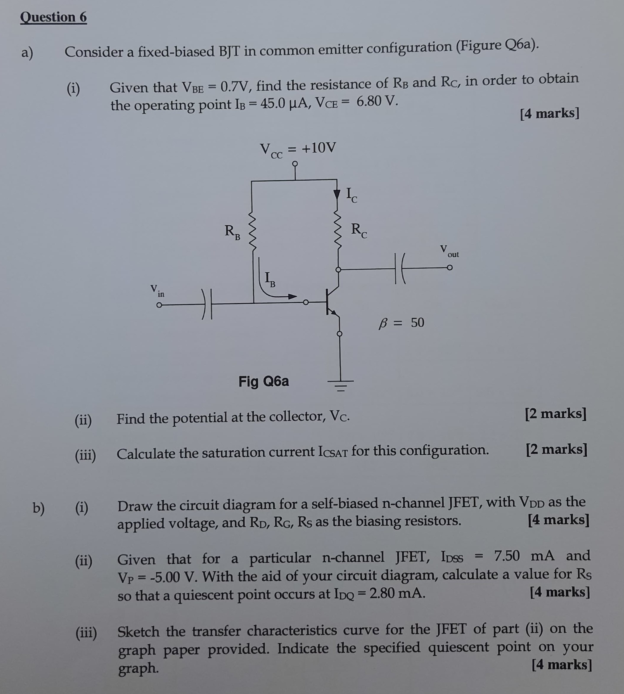 Solved Consider a fixed-biased BJT in common emitter | Chegg.com
