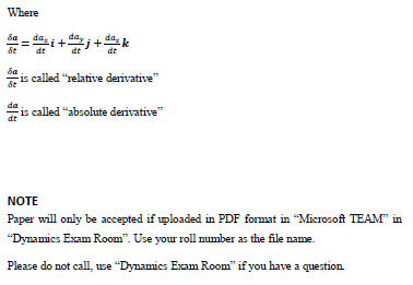 Question: - Derive 6DOF Equations of motion for | Chegg.com