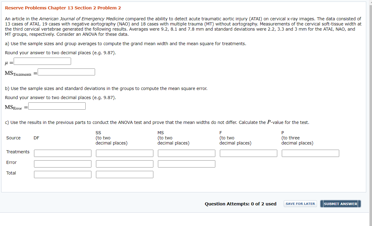 Solved Reserve Problems Chapter 13 Section 2 Problem 2 An | Chegg.com