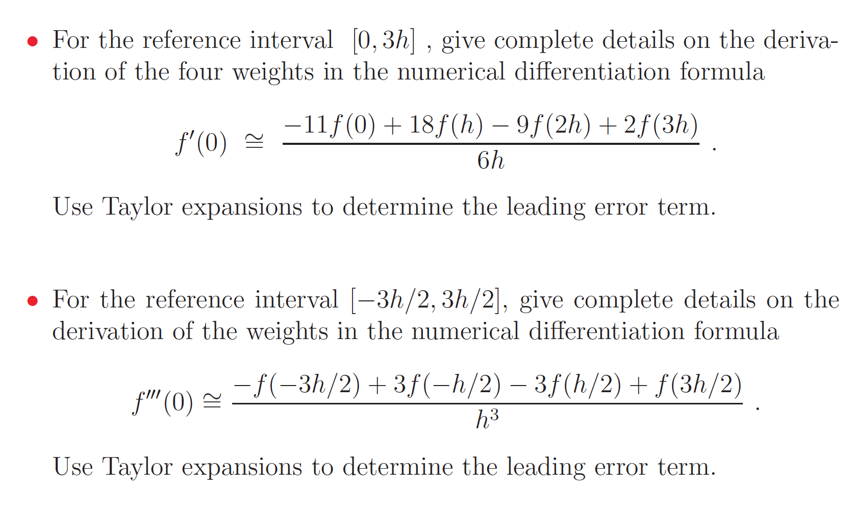 Solved • For the reference interval [0, 3h] , give complete | Chegg.com