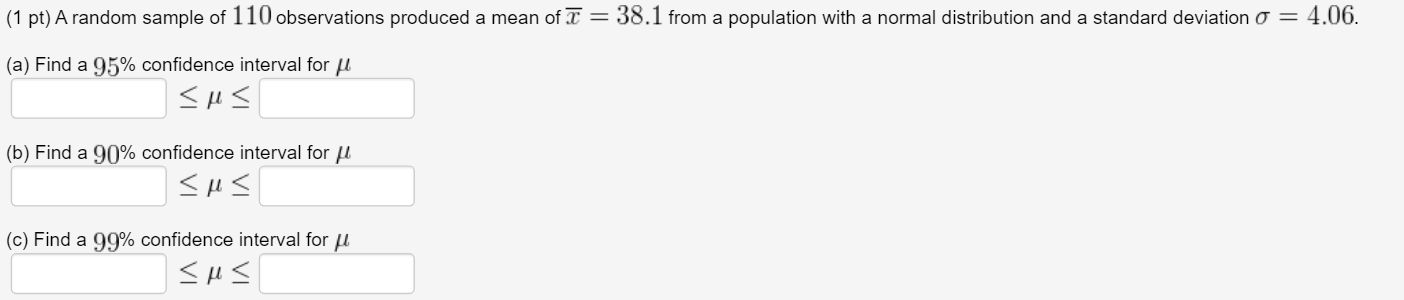 Solved 1 Pt A Random Sample Of 110 Observations Produced A