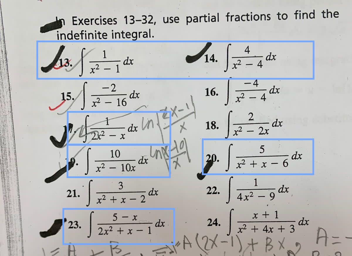 Solved In Exercises 13–32, use partial fractions to find the | Chegg.com