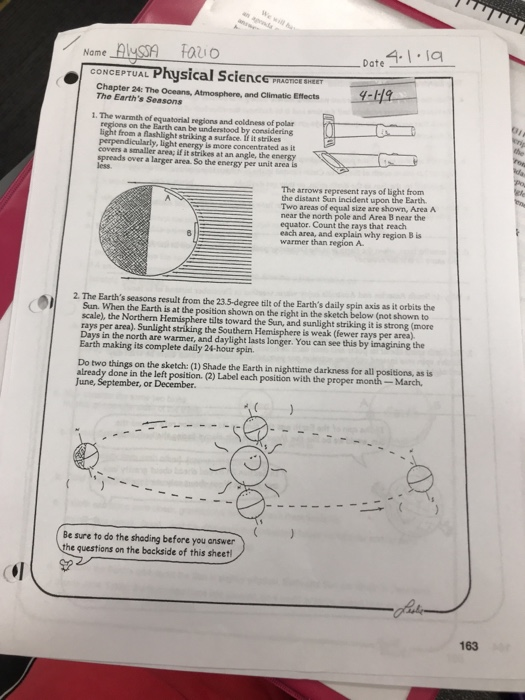 Solved Name Date CONCEPTUAL Physical SciencG FRAGTICE SHEET | Chegg.com