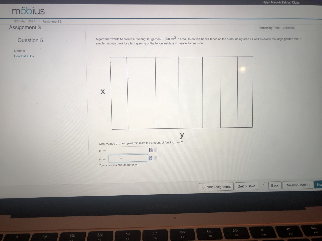 Solved A gardener wants to create a rectangular garden | Chegg.com