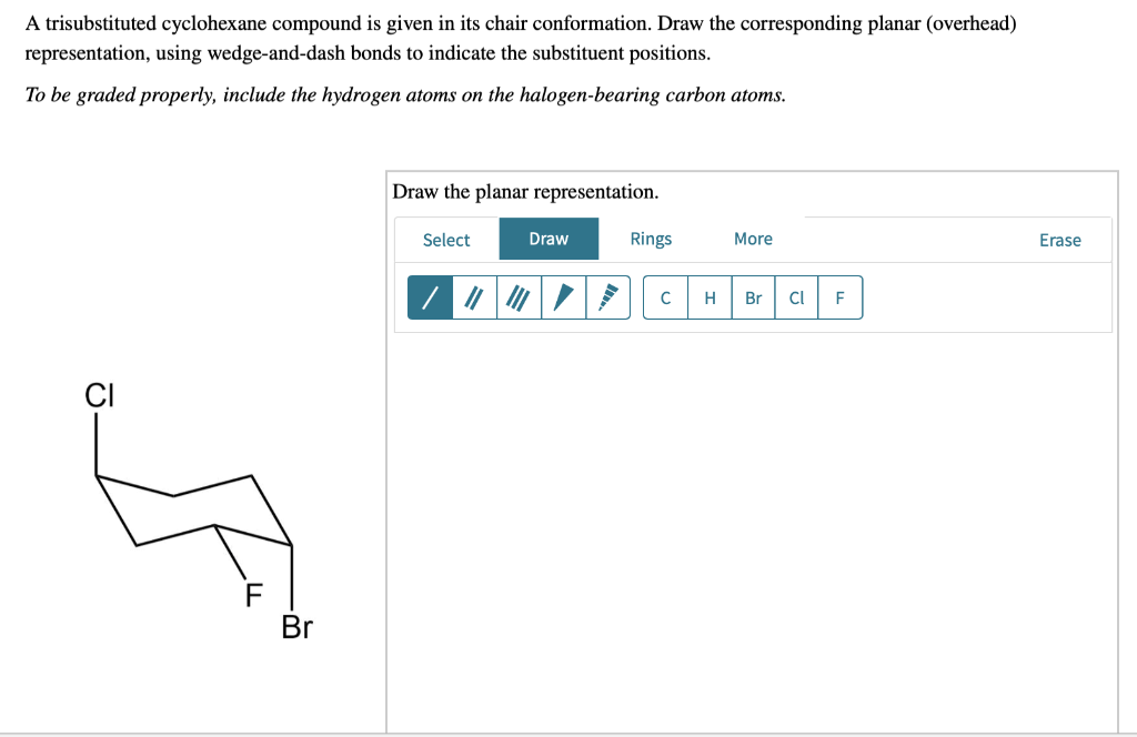 Solved A trisubstituted cyclohexane compound is given in its | Chegg.com