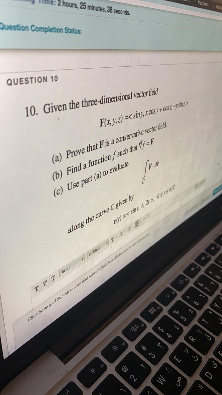 Solved given the three dimensional vector field f(x,y,z)= | Chegg.com