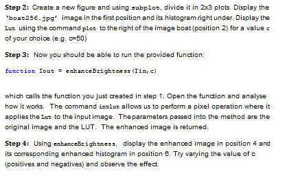 Solved Matlab image Brightness enhancement - i have attached | Chegg.com