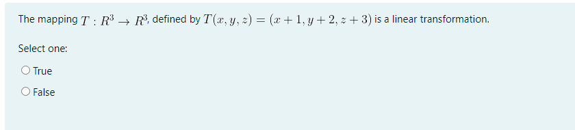 Solved The mapping T:R3→R3, defined by | Chegg.com