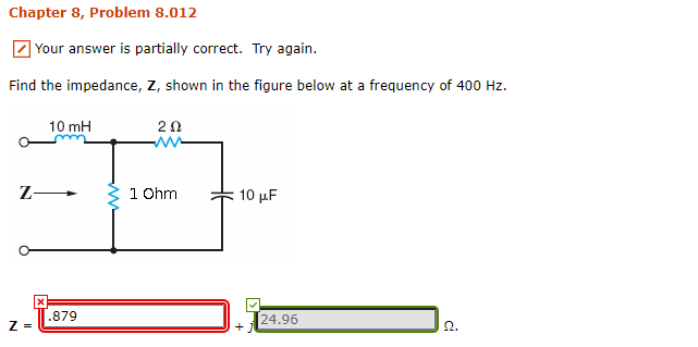 Solved Chapter 8, Problem 8.012 Your answer is partially | Chegg.com