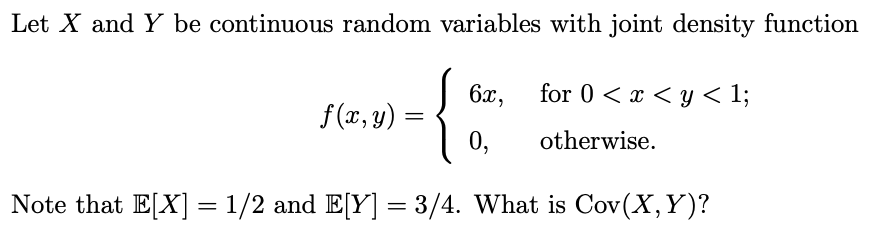 Solved Let X and Y be continuous random variables with joint | Chegg.com