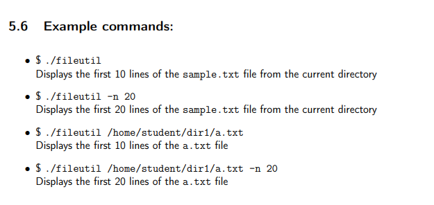 Solved *using c lanaguge Task 2: Functionality to support | Chegg.com