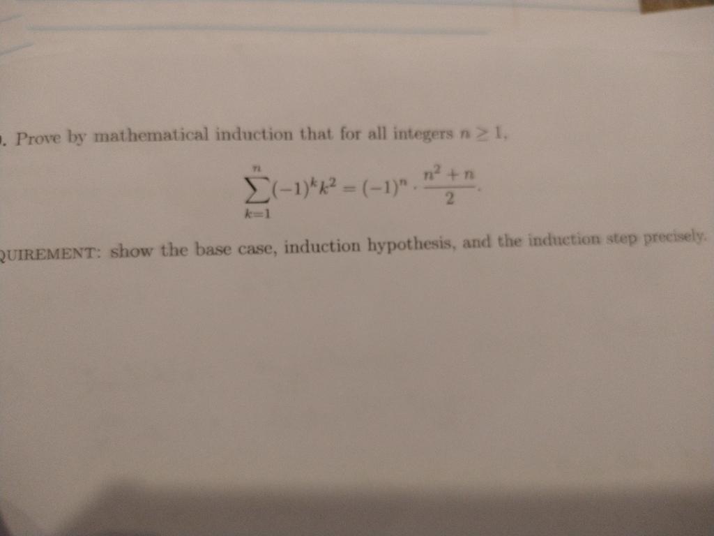 Solved Prove by mathematical induction that for all integers | Chegg.com