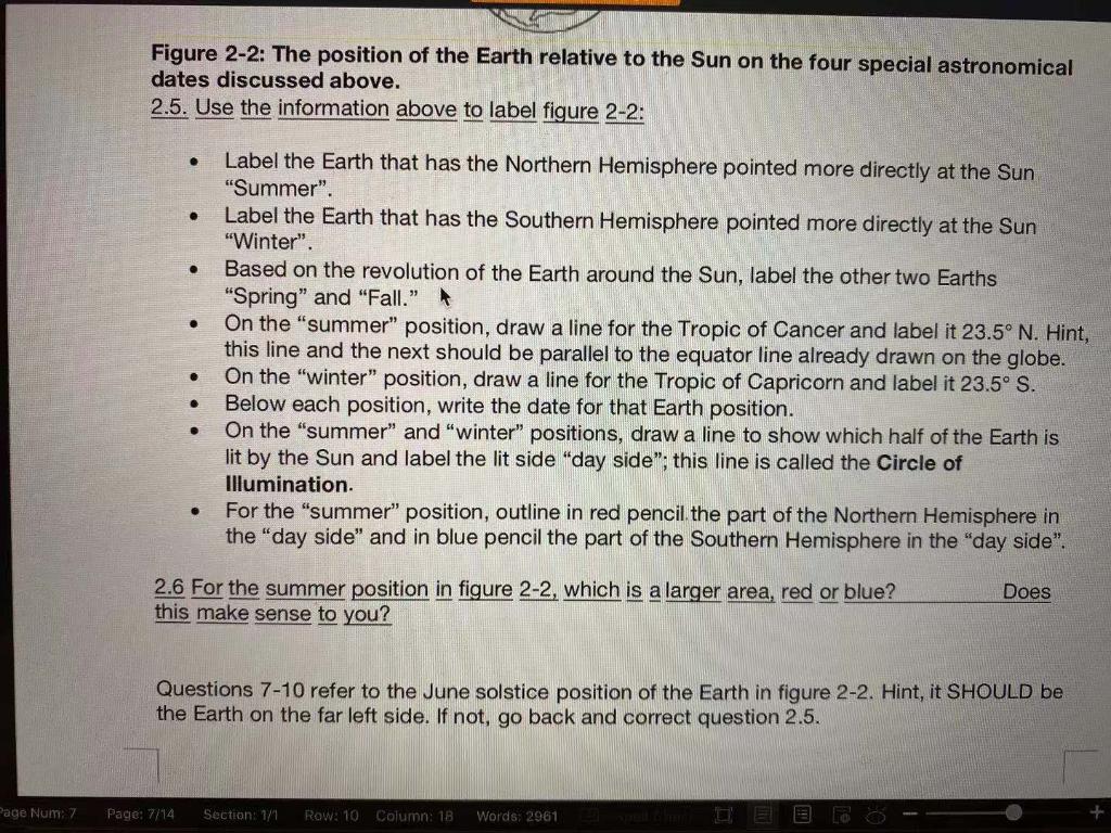1. The overhead noon Sun is located at the equator on | Chegg.com