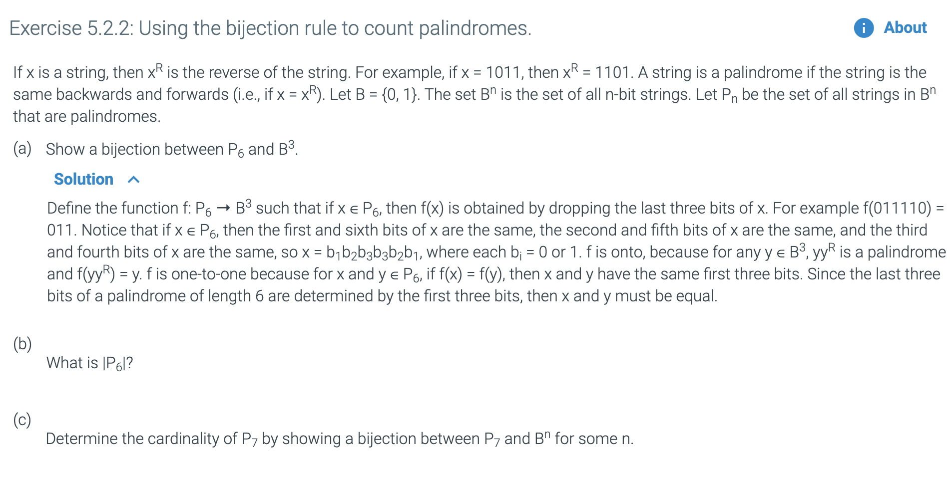 Solved Exercise 522 Using The Bijection Rule To Count 