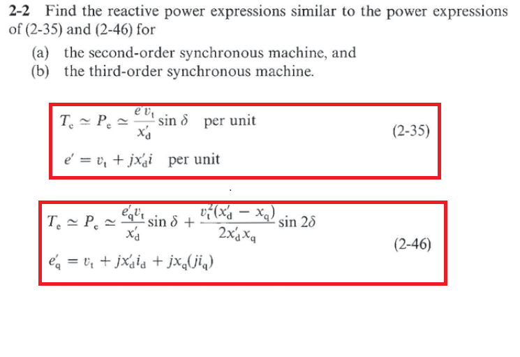 2-2 ﻿Find the reactive power expressions similar to | Chegg.com
