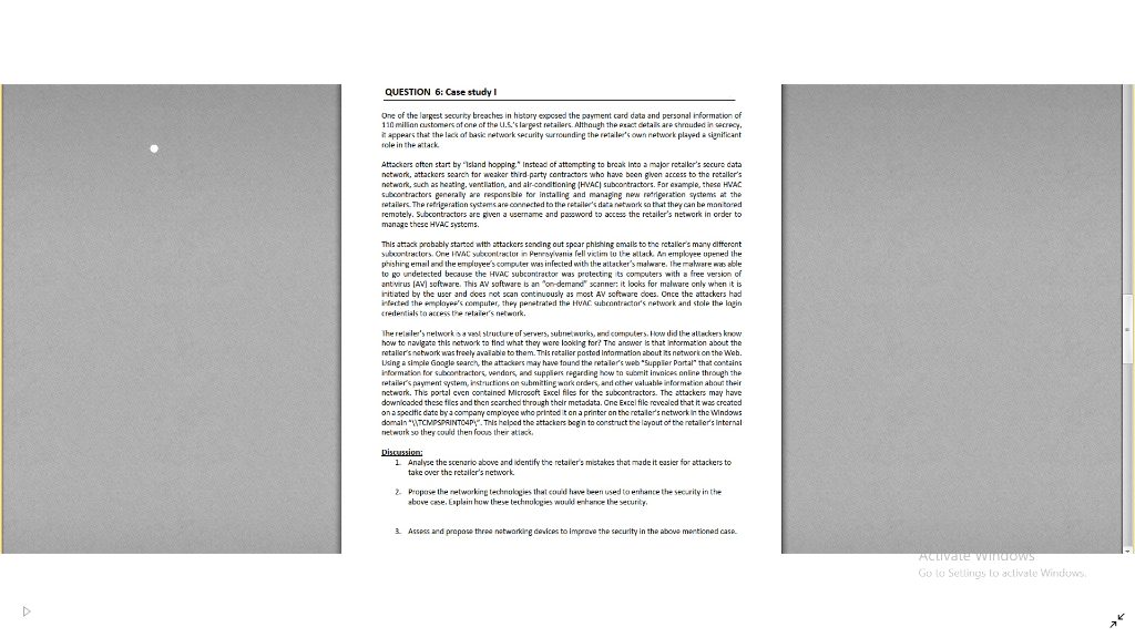 Solved CASE STUDY One of the largest security breaches in | Chegg.com