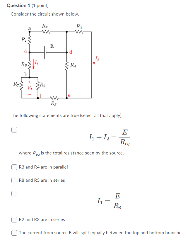 Solved Consider the Circuit shown below. The following | Chegg.com