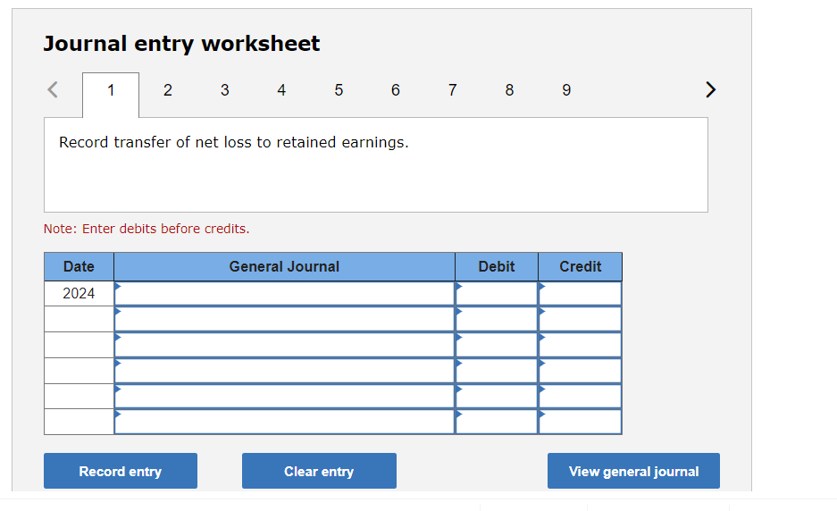 Solved Journal entry worksheet Note: Enter debits betore | Chegg.com