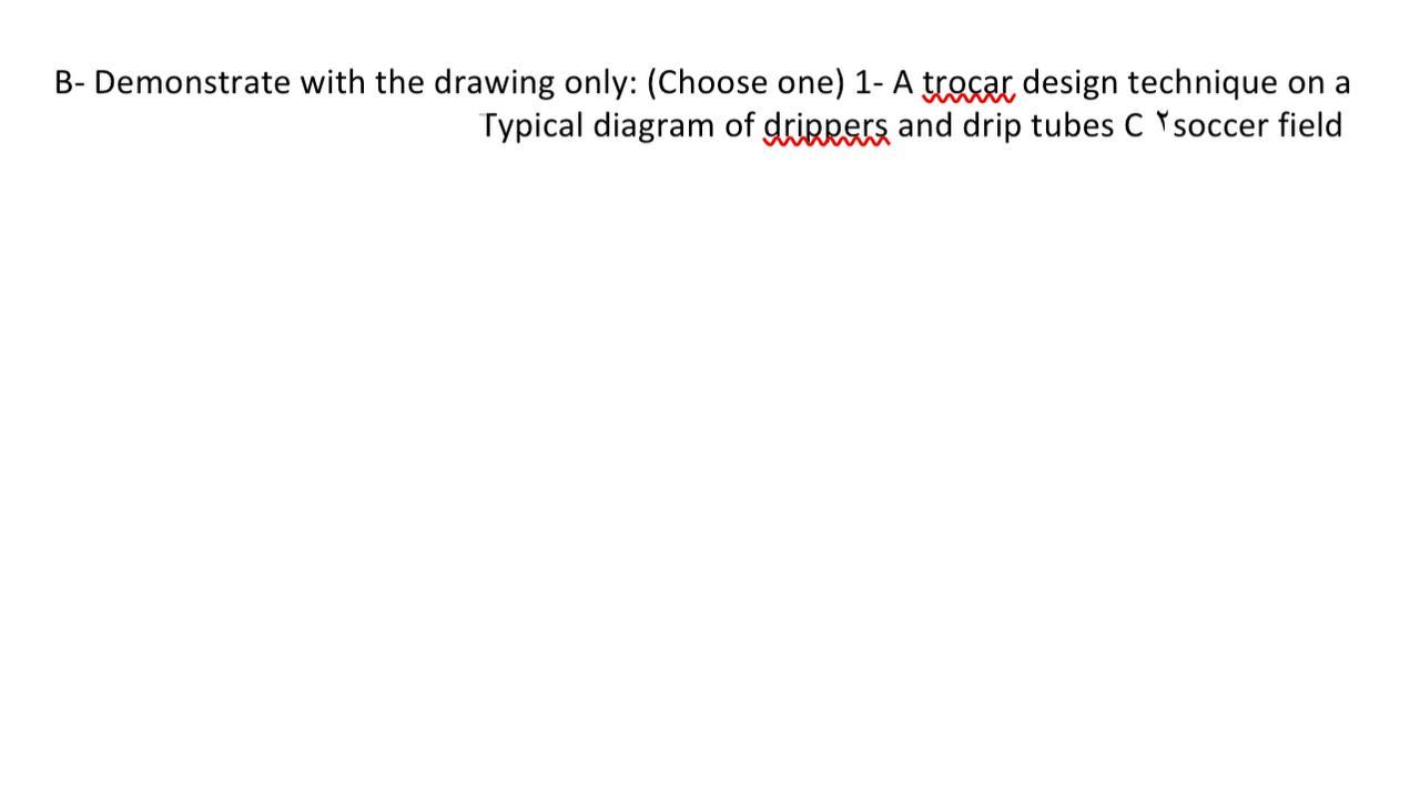 Solved B- Demonstrate with the drawing only: (Choose one) 1- | Chegg.com