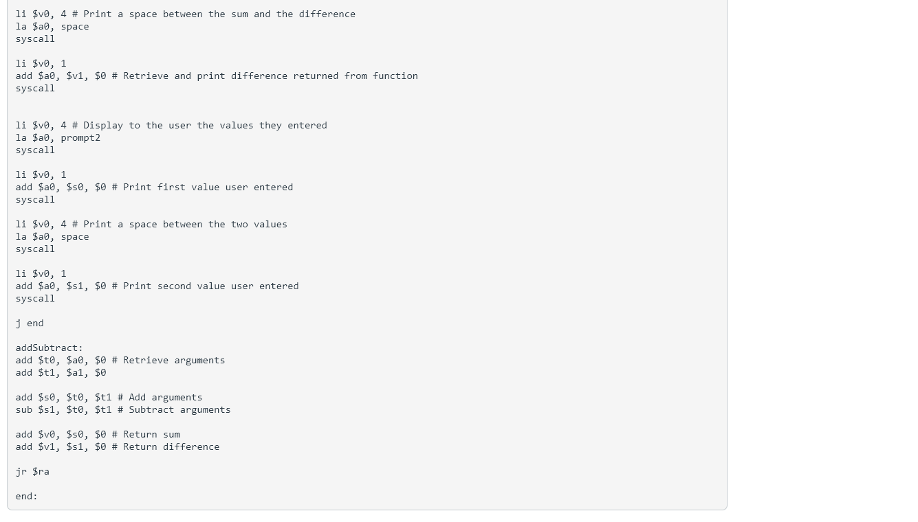 Solved The Following Mips Program Is Supposed To Do The 