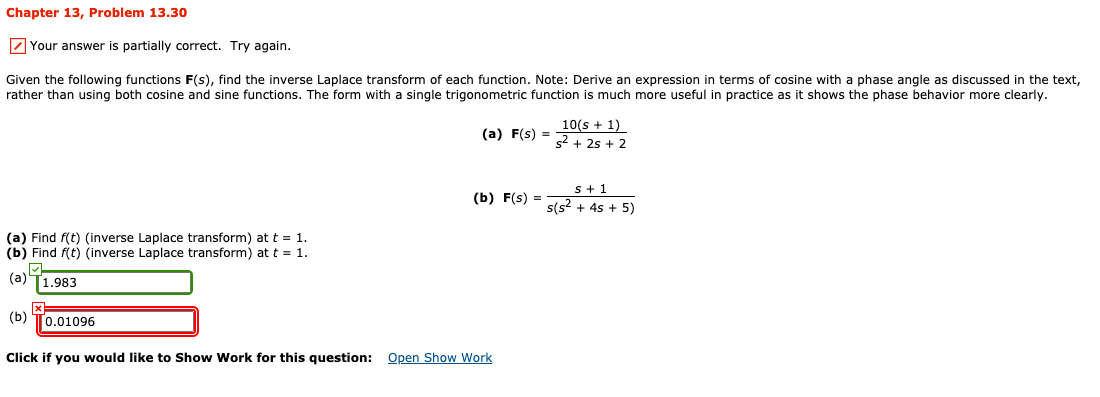 Solved Chapter 12, Problem 12.50 Your answer is partially | Chegg.com