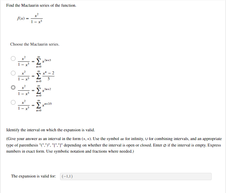 Solved Find the Maclaurin series of the function. | Chegg.com