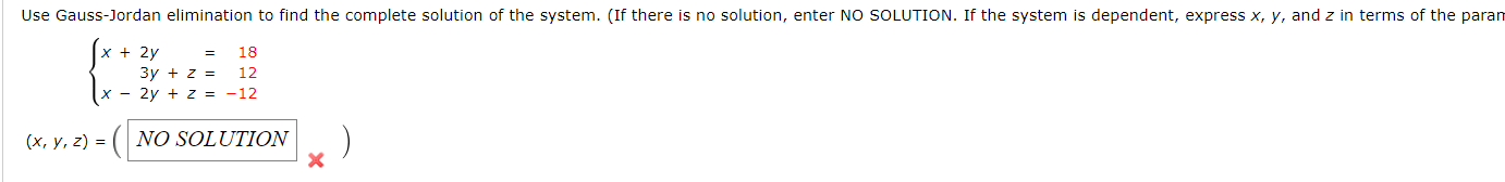 Solved Use Gauss-Jordan elimination to find the complete | Chegg.com