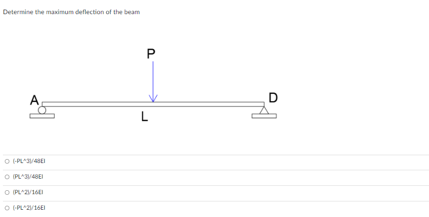 Solved Determine the deflection at midspan of the structure | Chegg.com