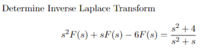 Solved Determine Inverse Laplace Transform | Chegg.com