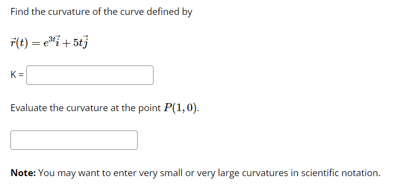 Solved Find the curvature of the curve | Chegg.com