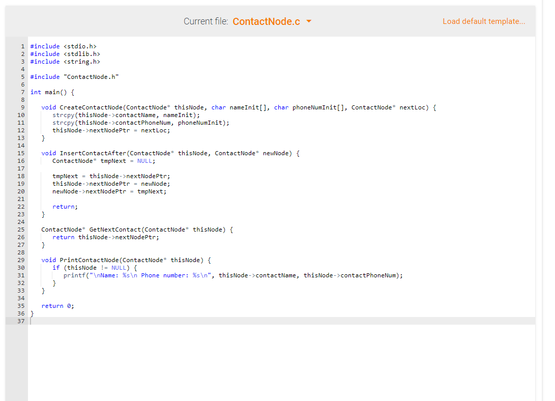 Solved 8.14 LAB: Warm up: Contacts You will be building a | Chegg.com