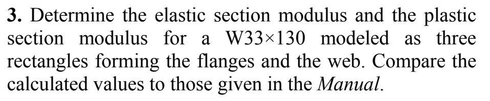 Solved 3. Determine the elastic section modulus and the | Chegg.com