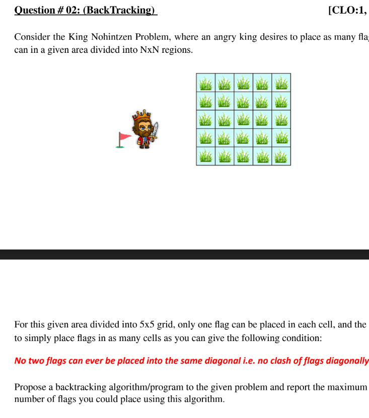 Solved Consider the King Nohintzen Problem, where an angry | Chegg.com