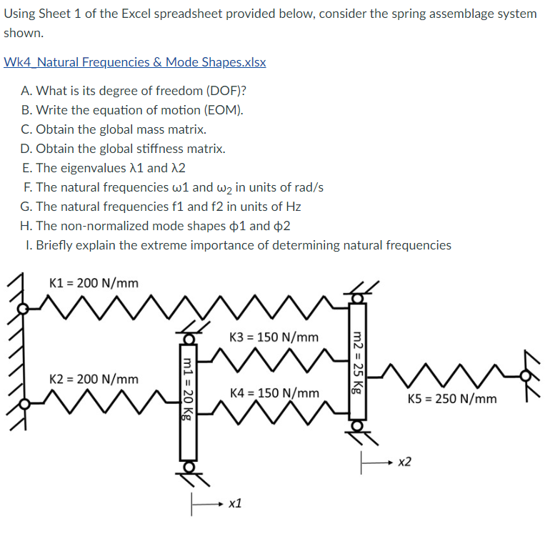 Solved Using Sheet 1 of the Excel spreadsheet provided | Chegg.com