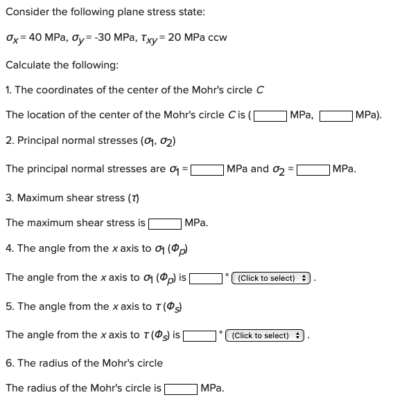 Provide values at all key points shown in the given | Chegg.com