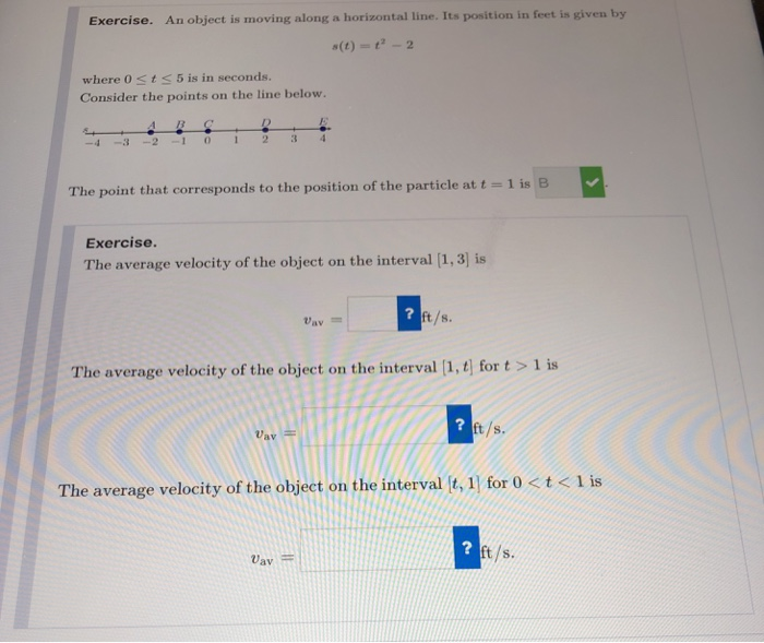 Solved Exercise An Object Is Moving Along A Horizontal