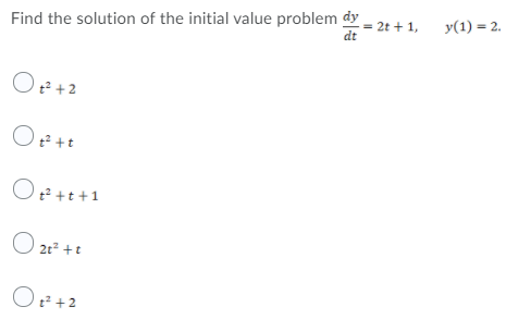 Solved Find the solution of the initial value problem dy dt | Chegg.com