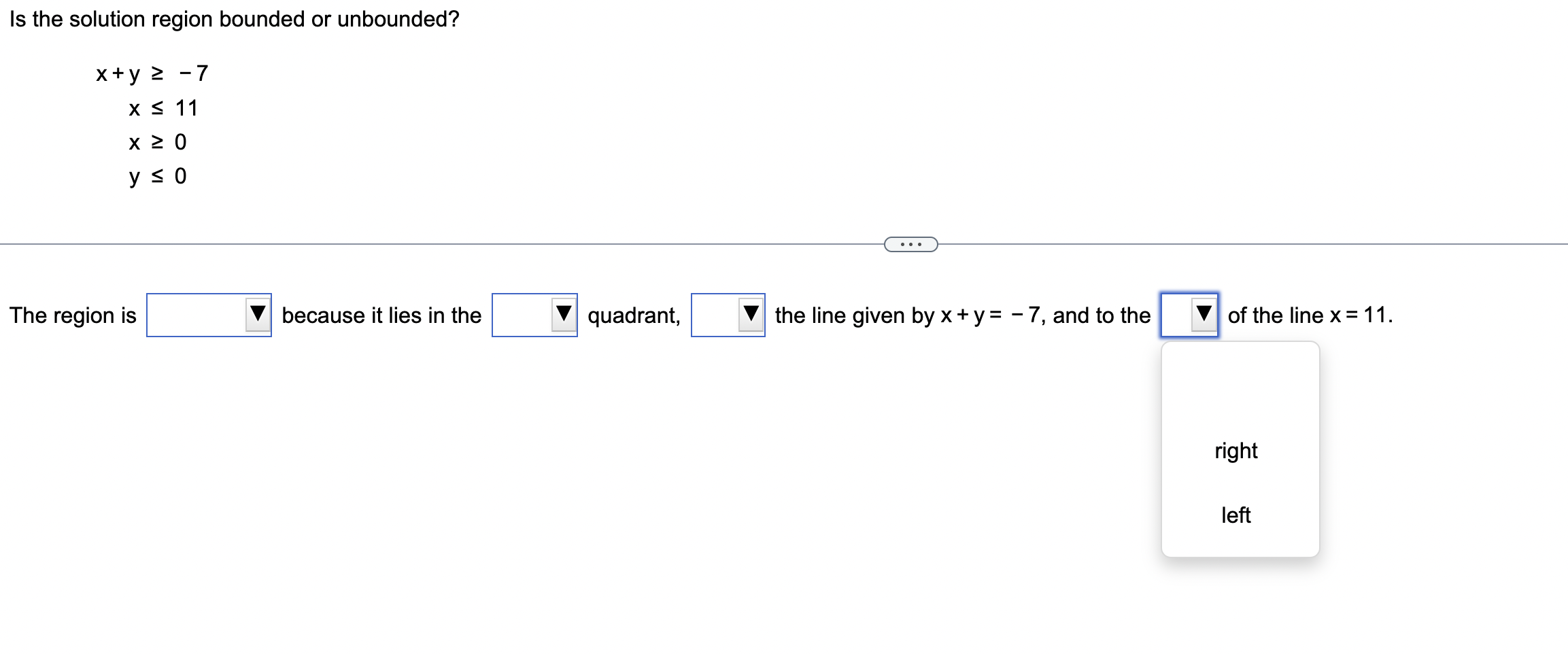 Solved Is the solution region bounded or unbounded? | Chegg.com