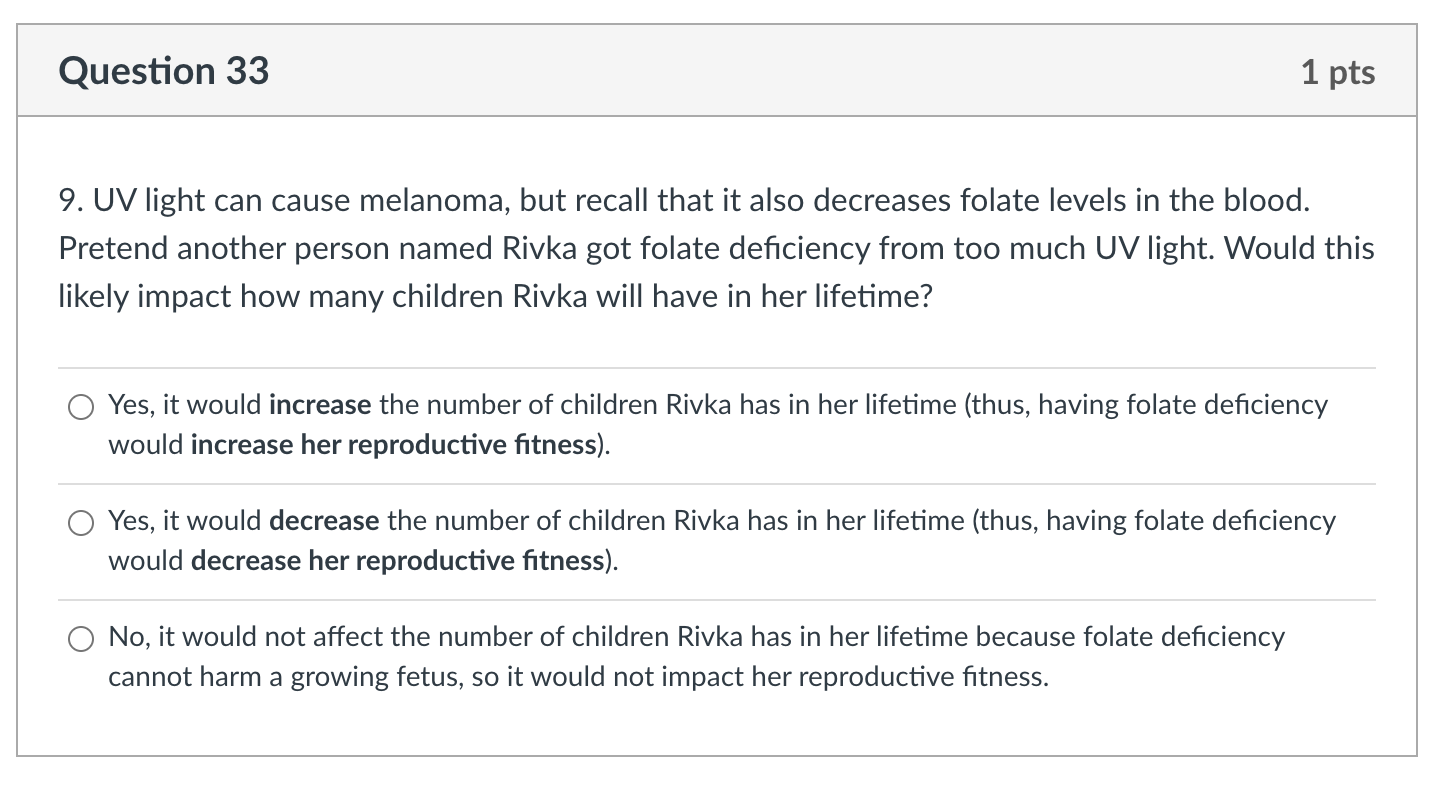 Solved 9. UV light can cause melanoma, but recall that it | Chegg.com