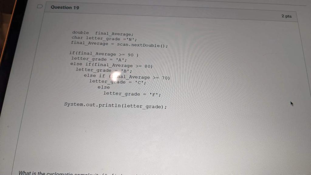 Solved double final_Average; char letter grade = ' N '; | Chegg.com