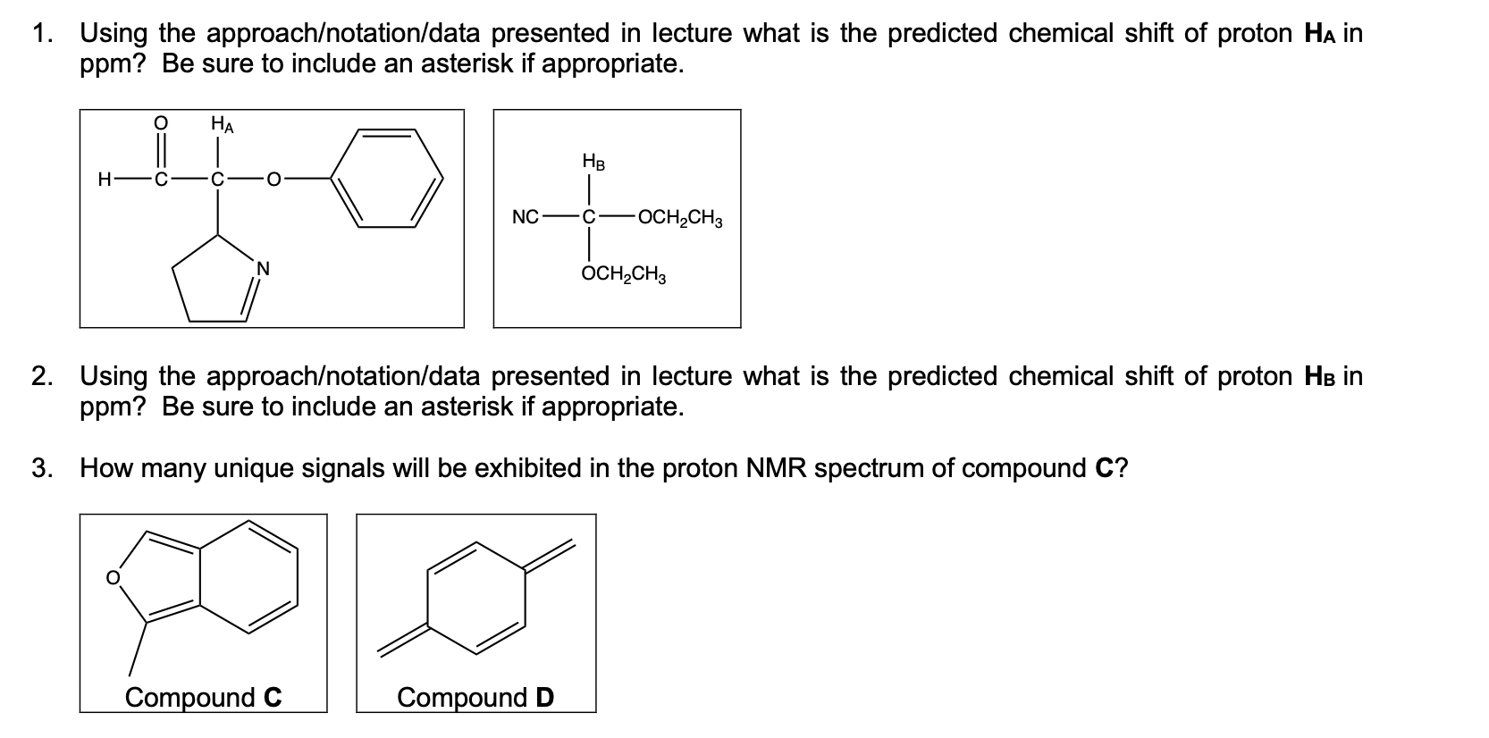Solved 1. Using the approach/notation/data presented in | Chegg.com